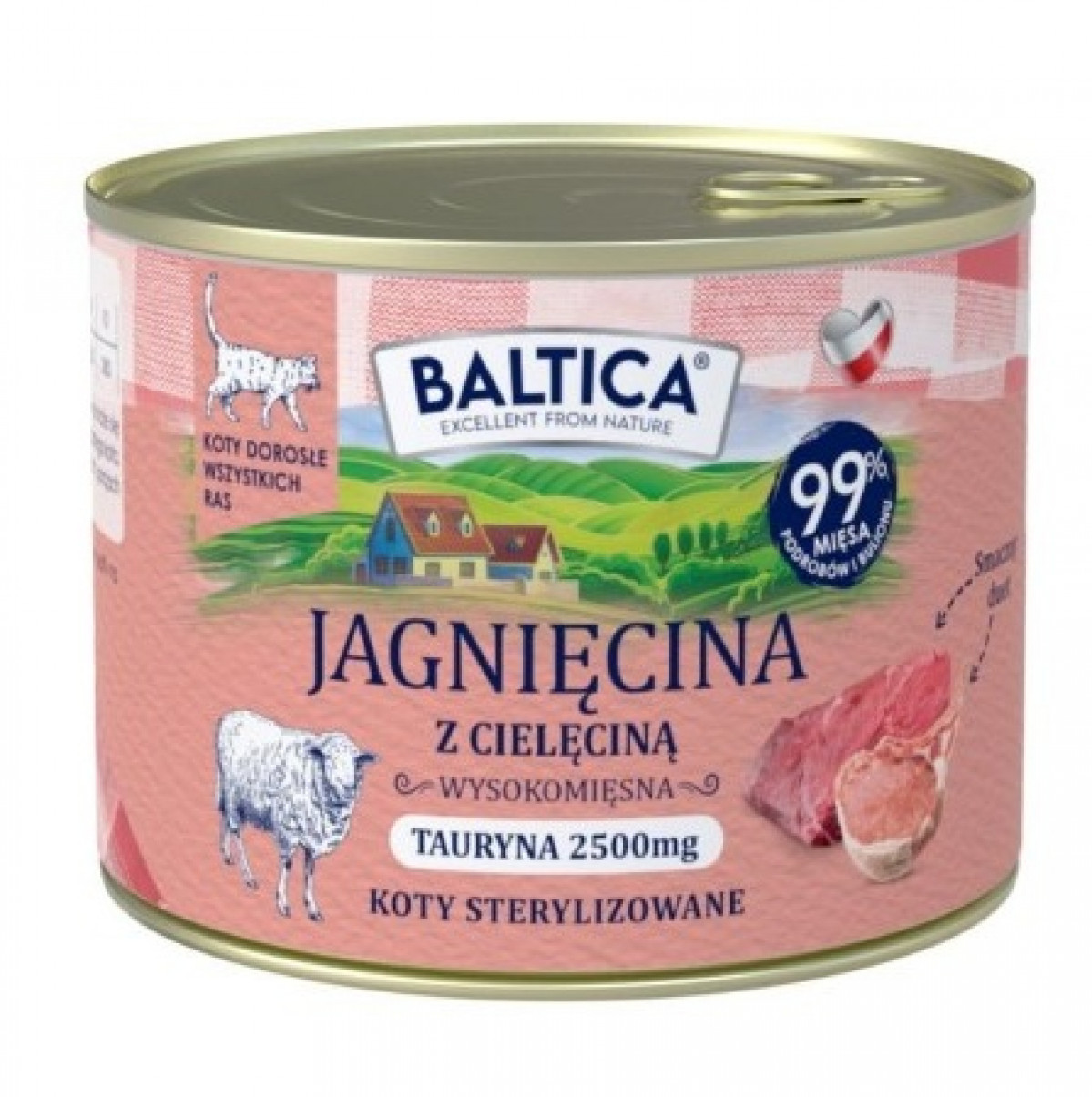 BALTICA Smaki regionów Lamb with veal - mokré krmivo pro kočky - 185g ...