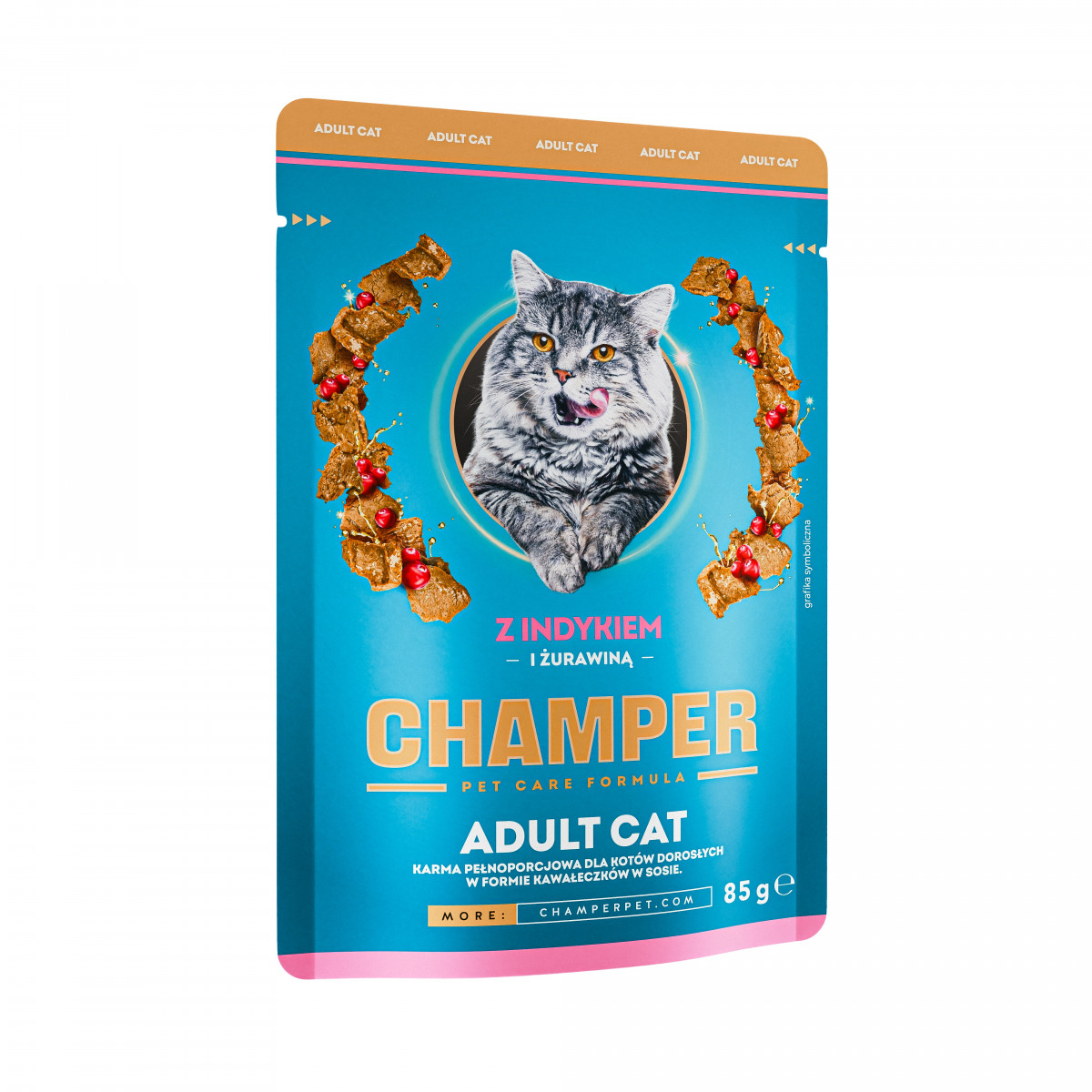 CHAMPER with turkey and cranberries - mokré krmivo pro kočky - 85g ...