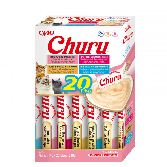 INABA Churu Variety box Seafood - pamlsek pro kočky - 20 x 14g Zoofaster.cz