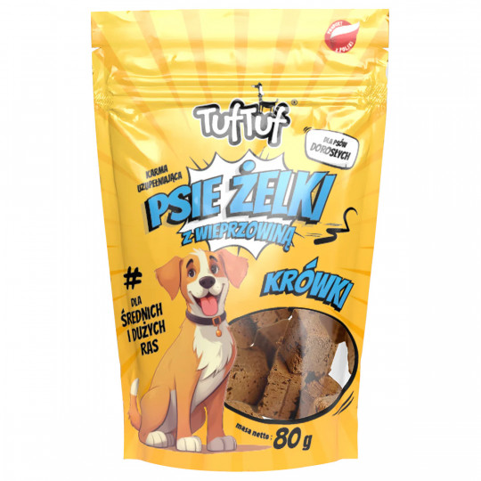 TUF TUF Psie żelki - pork fudge - pamlsek pro psa - 80g Zoofaster.cz
